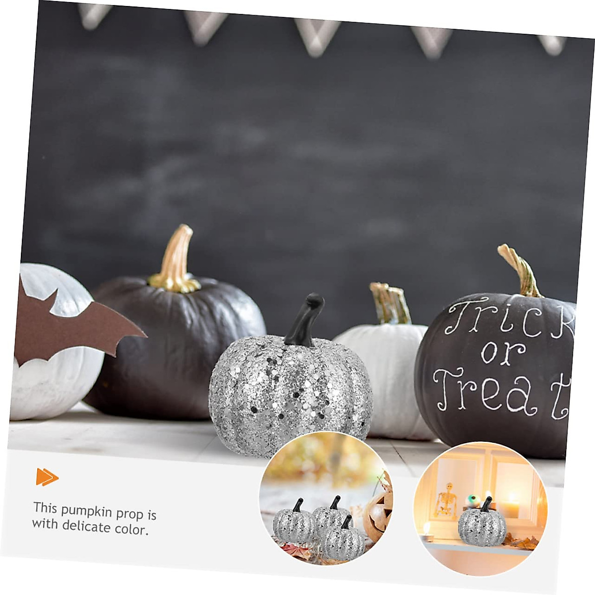 Garneck 50 pcs Foam Pumpkin Small Artificial Pumpkins Artificial Pumpkins for Table Decor Mini Pumpkins Bulk Artificial Pumpkins Bulk Fake Pumpkins Realistic Pumpkin Miniature Model