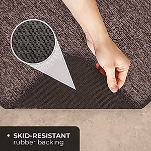 House, Home and More Skid-Resistant Carpet Indoor Area Rug Floor Mat - Pebble Gray - 2 Feet X 3 Feet