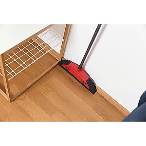 Vileda 158735 Super Classic Broom with Triangular Handle and Super Duster Classic Sweeping Set Broom Set – Red, 16 x 49 cm
