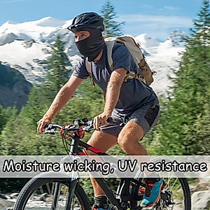 JANSONG Pack of 2 Balaclava Ski Mask Face Hat for Men Women Windproof Breathable Outdoor Airsoft Motorcycle Sun Black Riding Snowboarding Running