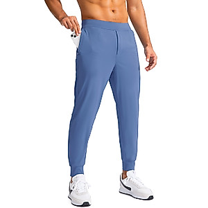 G Gradual Men's Golf Joggers Pants with Zipper Pockets Stretch Sweatpants Slim Fit Track Pants Joggers for Men Work Running (Slate Blue, XXL)