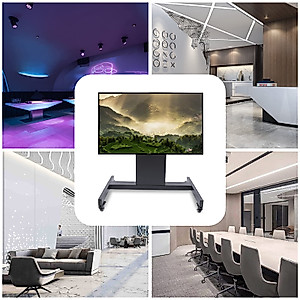 Confidence Monitor Stand, Rolling TV Stand with Height Adjustment（20.87-26.57 inch） and 0-90 Degree Tilt Adjustment, Mobile TV Cart, Low Profile Floor Confidence Monitor Cart for 32-65 inch Screen