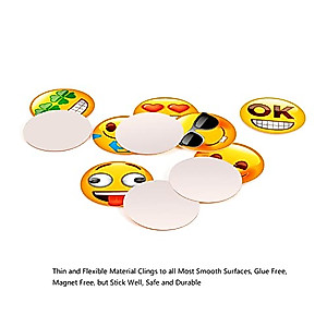 MORCART 84pcs Resuable Emoji Funny Icons Stickers Decorative Drink Marker, Party Gift, Personalized Your Life, Removable & Washable