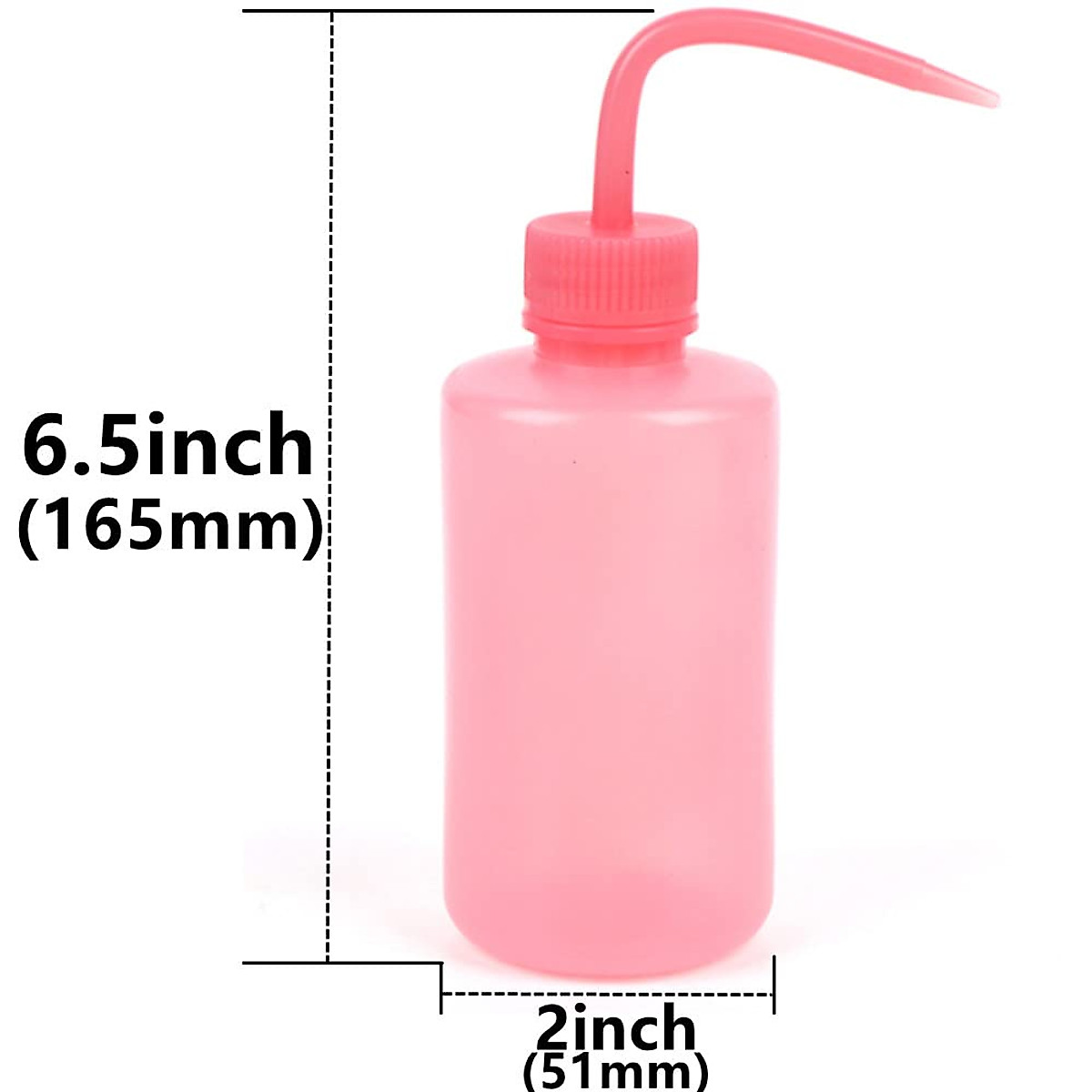 APUXON 2pcs 150ml 5Oz Wash Bottle Pink Narrow Mouth Squeeze Bottle Medical Lab Plastic Safety Squeeze Bottle No Spill Bend Mouth Watering Cans