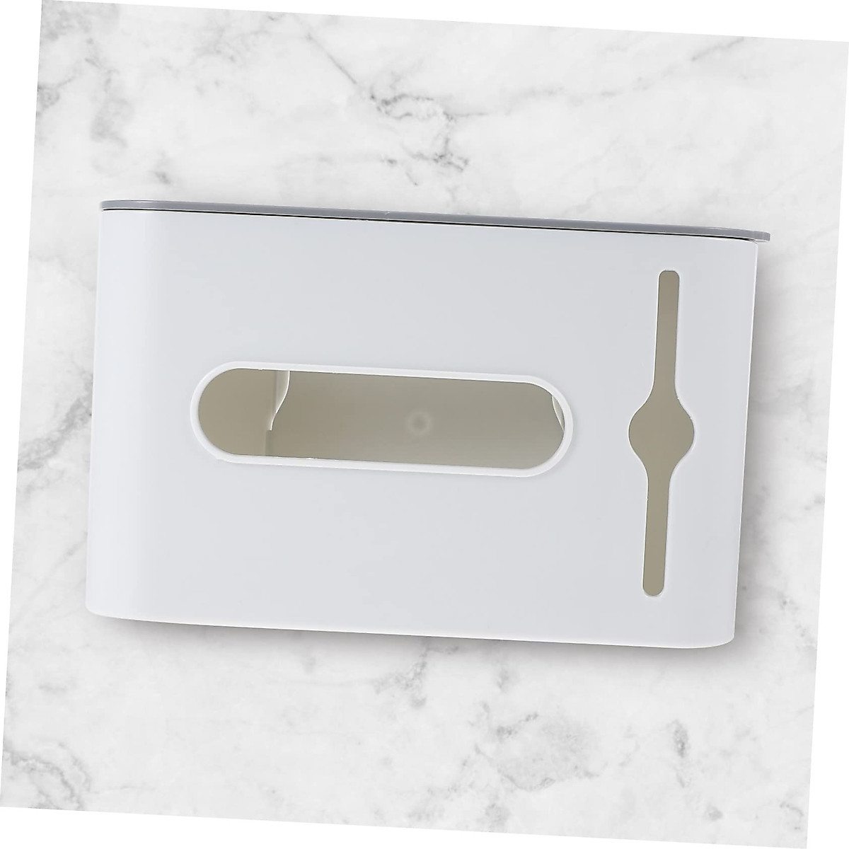 Housoutil 3 Pcs Box Garbage Bag Storage Box Wall Mount Shelf Food Wrap Dispenser Wall Garbage Bag Dispenser Plasticbag Holder Wall Mounted Shelves Car Mount Extractive Kitchen Paper White Pp