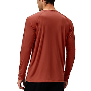 NAVISKIN Men's Sun Protection UPF 50+ UV Outdoor Long Sleeve Shirts Maroon Size XL