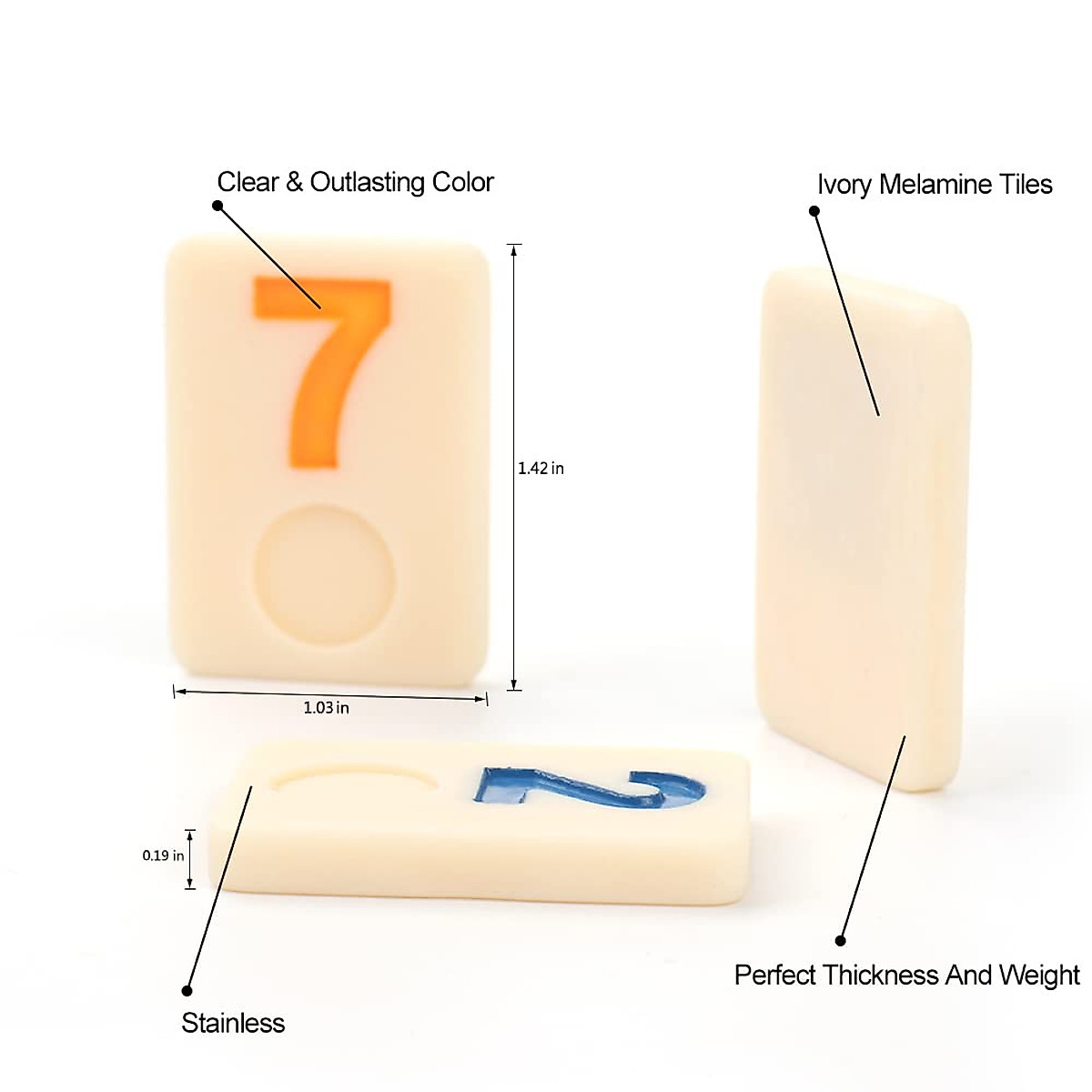 KAILE 106 Rummy Tiles Game, Rummy Cube Sets Travel Game Outlasting Color with Aluminum Case & 4 Anti-Skid Durable Trays,2-4 palyers