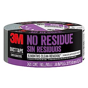 3M 2420-A Residue Duct Tape, 20 Yards, Gray