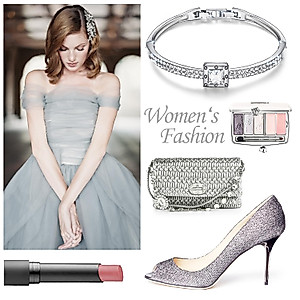 Menton Ezil Fasion Jewelry Spiritual Guidance Bangle Bracelets For Women 18K Gold Plated Adjustable Bracelets With Crystal For Wife Girlfriend Or Mothers Idea Gift For Mother's day (White)