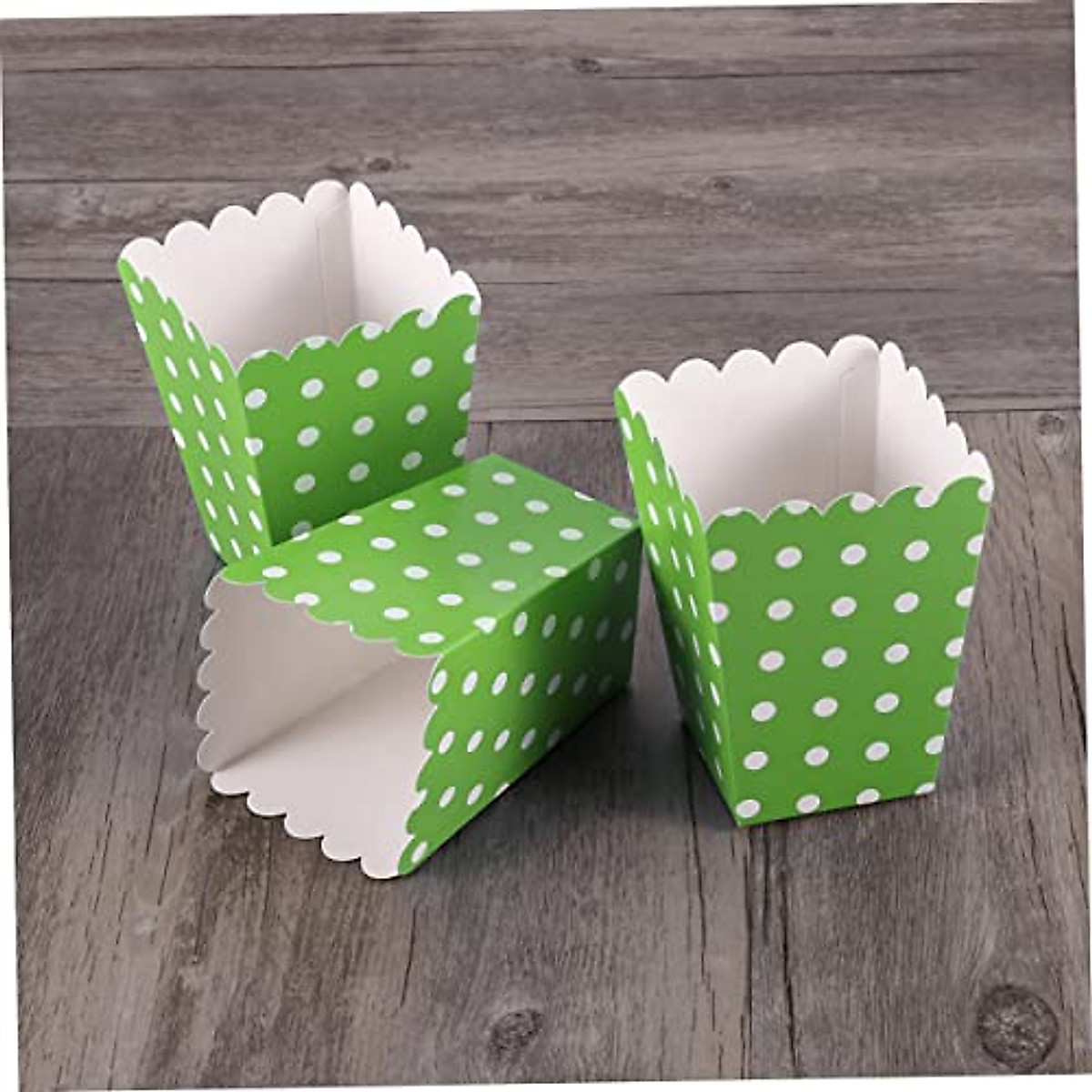 LABRIMP 24pcs Popcorn Boxes Disposable Popcorn Boxes Popcorn Holder Theater Popcorn Boxes Snack Box Carton European and American Green Foldable Snack Boxes Paper Snack Boxes
