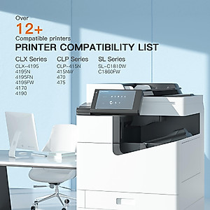 E-Z Ink (TM) Compatible Toner Cartridge Replacement for Samsung 504 504S CLT-K504S CLT-504S CLT-M504S CLT-C504S CLT-Y504S to Use with SL-C1860FW SL-C1810W CLP-415NW CLX-4195FW Printer Tray (4 Pack)