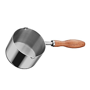 FELTECHELECTR Oil Pan Mini Candy Mini Heater Stainless Steel Saucepan Steaming Pot Candle Making Pot Chocolate Melting Pot Oil Pots for Cooking Deepen Pot Soup Pan Coffee Cheese Cooking Pot