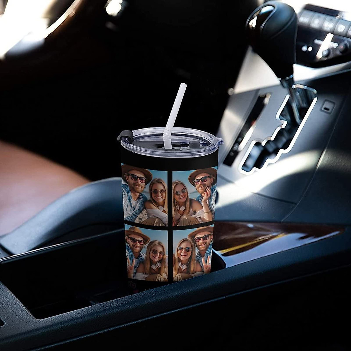 Personalized Picture Tumbler for Men Women,Gift for Dad Mom Families Friends,Custom Photo Image & Text Travel Mug,Insulated Stainless Steel Coffee Cup,Multi Color