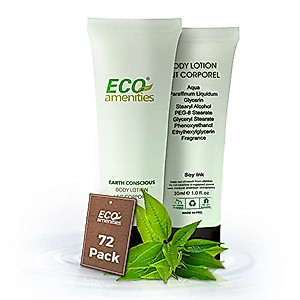 ECO Amenities Travel Size 1oz Body Lotion (BULK 72 Pack) - 30ml Tubes, Mini Lotion - Individually Wrapped Travel Lotion with Flip Cap, Bulk Travel Size Lotion for Hotels, Airbnb, Hospitality