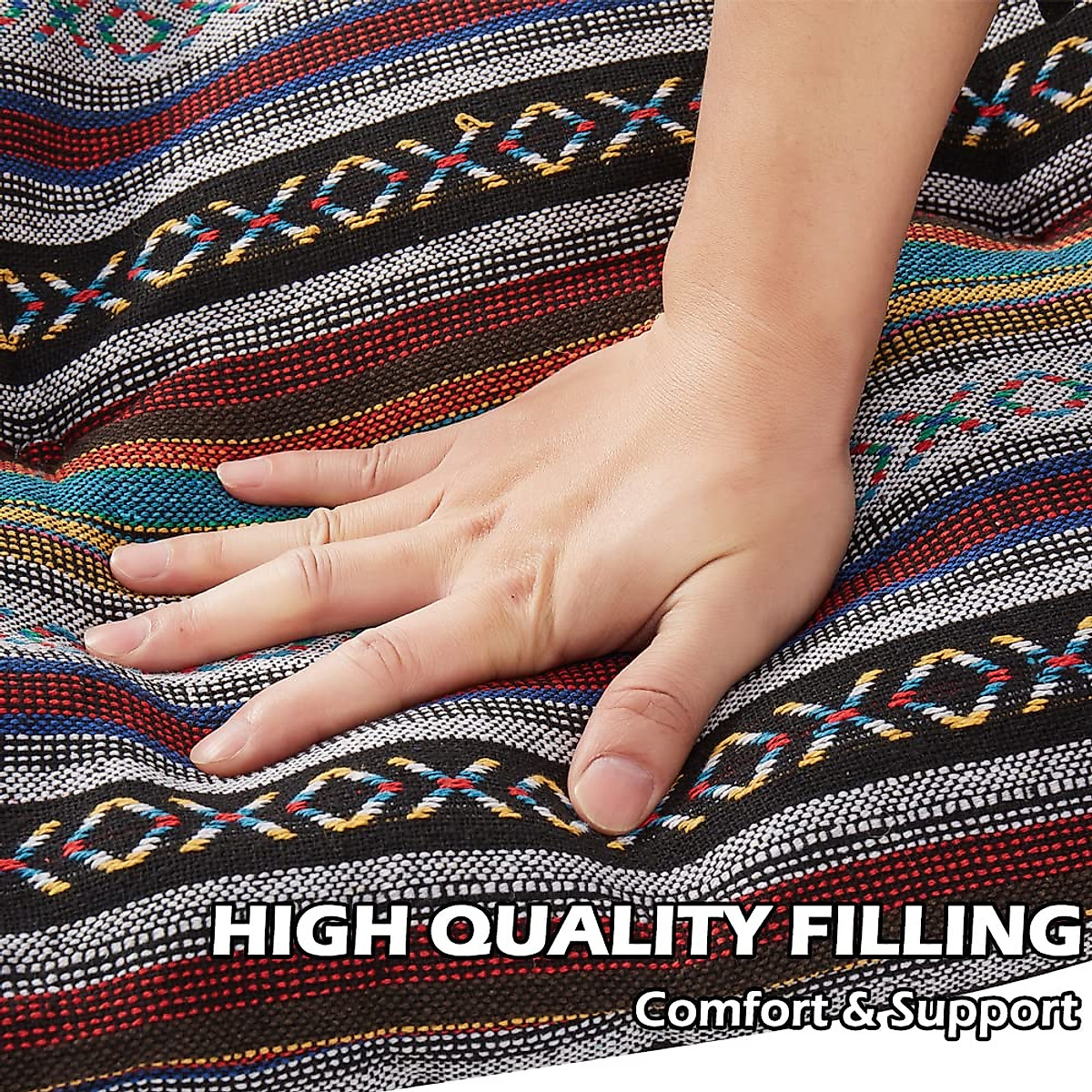 Big Hippo Bench Cushion 42 inch, Patio Bench Cushion Indoor, Patio Furniture Chair Cushion Bench Pad, Porch Swing Cushion with Ties