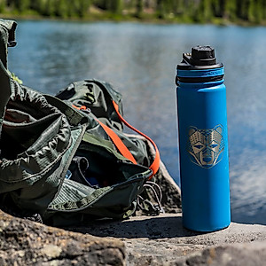 Tempercraft 22 oz Vacuum Insulated Sport Bottle | Custom Laser Engraved Options | Stainless Steel, Double-Walled, Wide Mouth (Lilac - Custom)