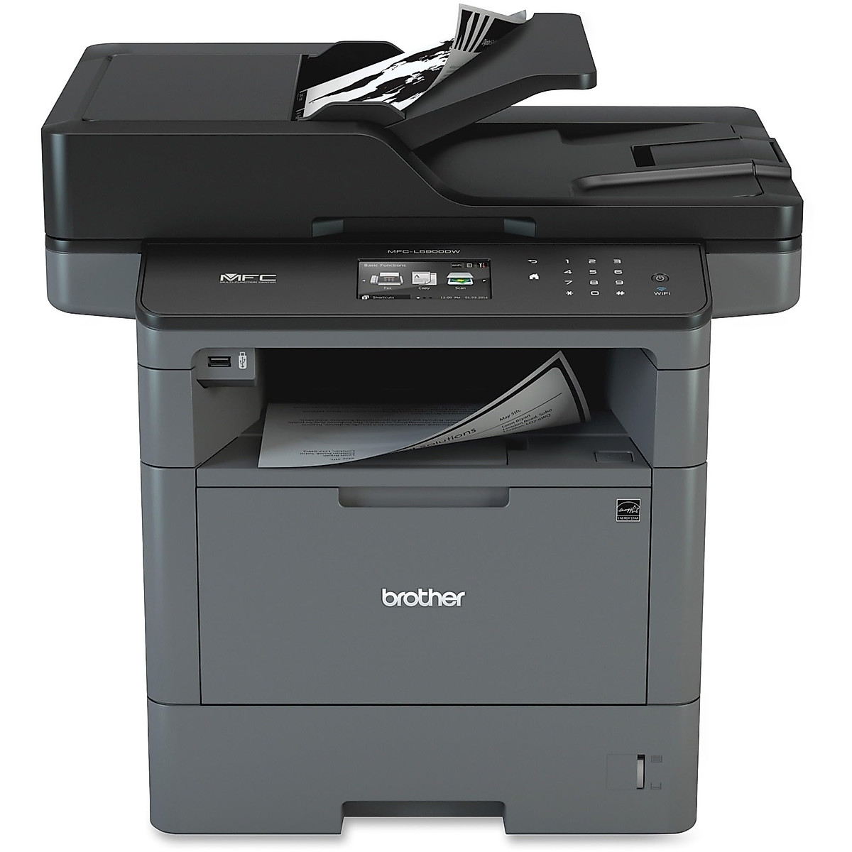 Brother Monochrome Laser Printer, Multifunction Printer, All-in-One Printer, MFC-L5900DW, Wireless Networking, Mobile Printing & Scanning, Duplex Print, Copy & Scan, Amazon Dash Replenishment Ready