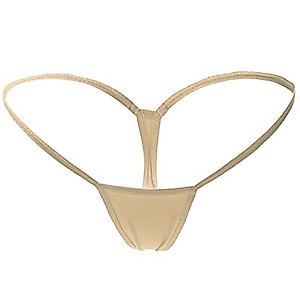 Mbotnee Women's G-Strings Micro Thongs Tiny Panties Underwear (5-packs Multicolors, Medium)