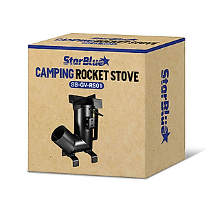 Camping Rocket Stove by StarBlue with FREE Carrying Bag - A Portable Wood Burning Camping Stove with Large Fuel Chamber Best for Outdoor Cooking, Camping, Picnic, BBQ, Hunting, Fishing