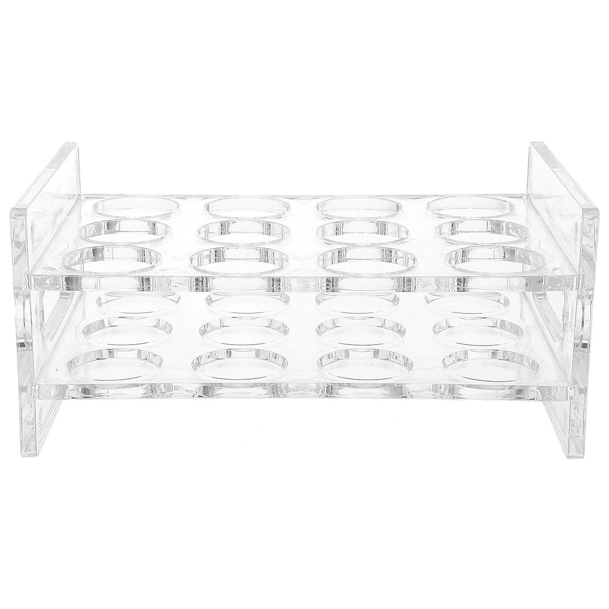 Beaupretty Shot Glasses Storage Organizer Acrylic Shot Glass Holder, Acrylic Shot Glass Stand/Rack/Display/Serving Tray for Bar,Pub,Party (3 Rows * 4 Hole Circle)