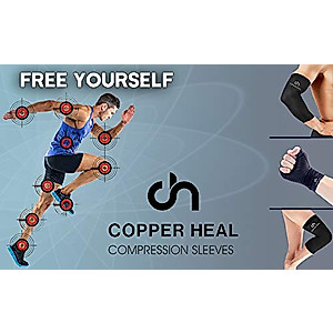 COPPER HEAL Short WRIST Brace compression Sleeve wraps Adjustable Bandage Right & Left Hands Strap Short Sleeves Wrap Recovery carpal tunnel wrist brace night support thumb