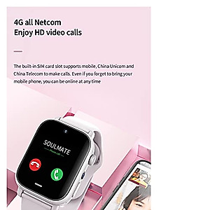 ZUONU 4G Smart Watch Man GPS WiFi Video Call Smartwatch Camera Monitor Tracker Location Phone Watch SOS IP67 (Color : White)