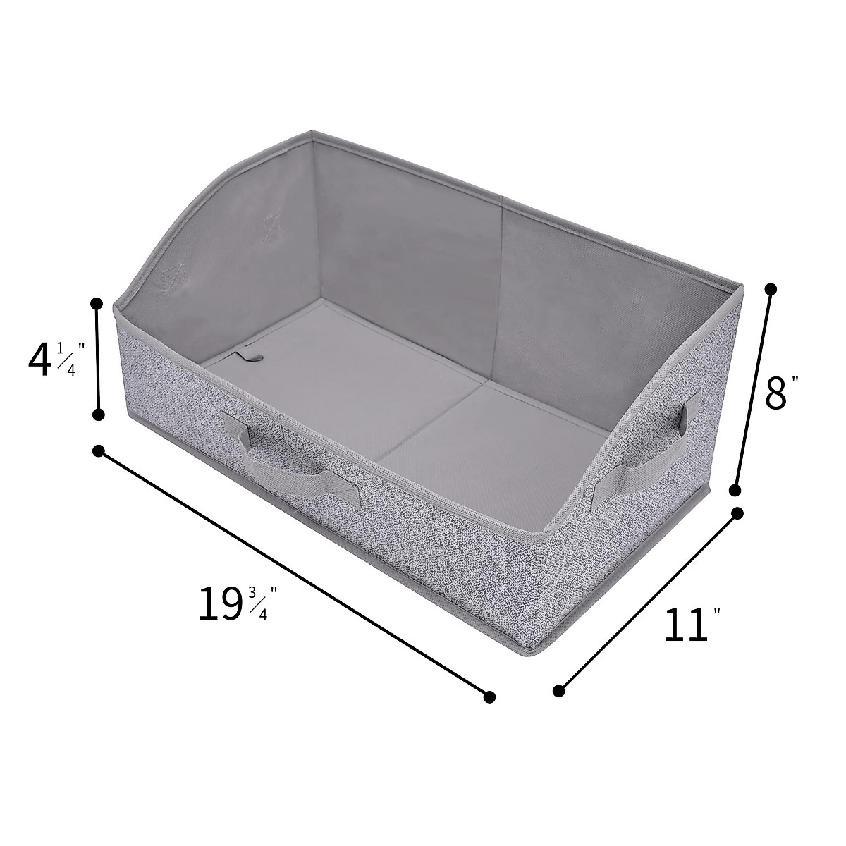 GRANNY SAYS Bundle of 3-Pack Trapezoid Storage Bins for Organizing & 3-Pack Rectangle Lidless Storage Bins
