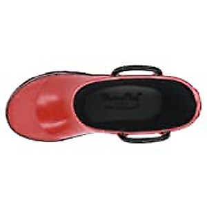 Western Chief Kids Waterproof Rubber Classic Rain Boot with Pull Handles, Red, 2 M US Little Kid