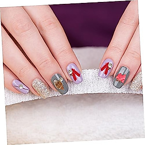 FRCOLOR 1 Set Nail Art Accessories Glitter Decor Glass Charms Pearl Trim Glitter Ornaments Nail Decor Shiny Manicures Ornaments Shinny Manicure Decor Nail Supplies Assorted Plastic