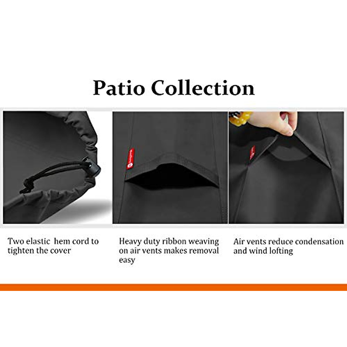 Gas Fire Pit Cover Square-Premium Patio Outdoor Cover Heavy Duty Fabric with PVC Coating,100% Waterproof,Anti-Crack,Fits for 29”,30 inch,31 inch,32 inch Fire Pit/Table Cover (32”L x 32”W x 24”H,Black)