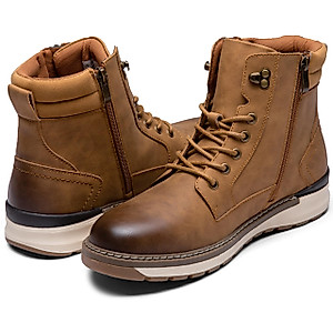 Vostey Boots for Men Comfortable Casual Chukka Mens boot(BMY8051 brown 10)