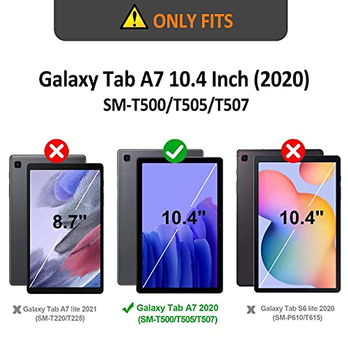 Gerutek [2-Pack Screen Protector for Samsung Galaxy Tab A7 10.4 2020 (SM-T500/T505/T507), 9H Hardness, Ultra Clear, Scratch Resist, Bubble Free Tempered Glass Protector for Samsung Tab A7 10.4"