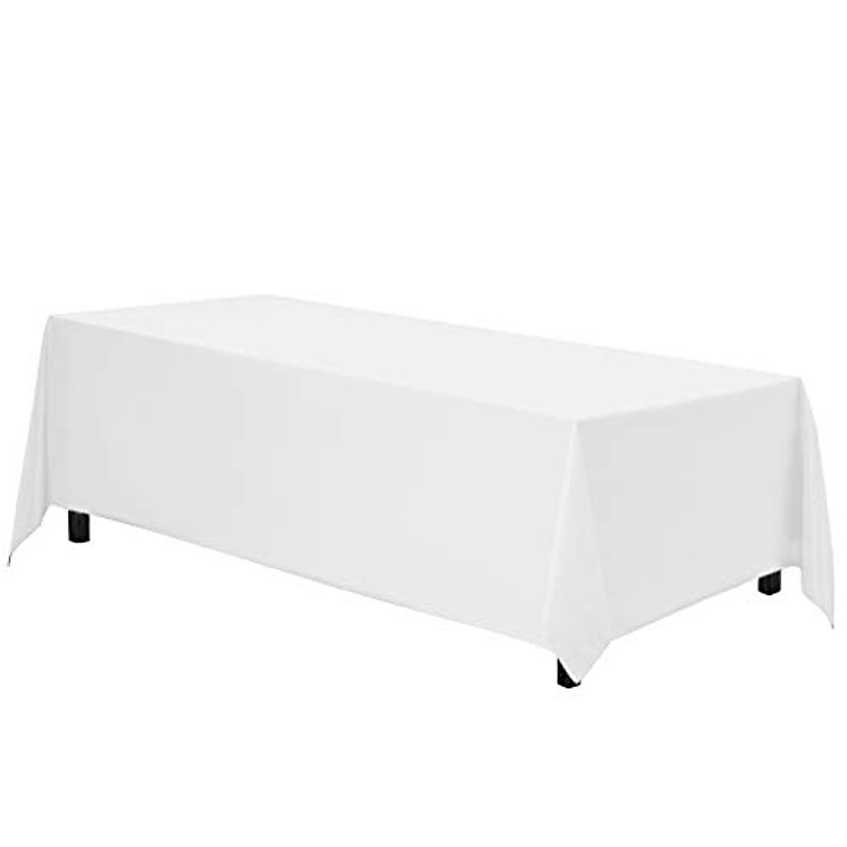 Gee Di Moda Rectangle Tablecloth - 70 x 120 Inch | White Rectangular Table Cloth in Washable Polyester | Great for Buffet Table, Parties, Holiday Dinner, Wedding & Baby Shower