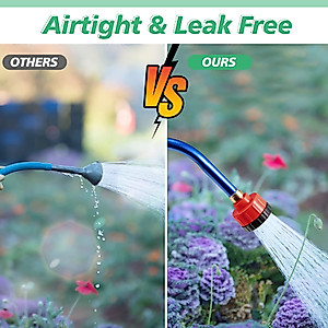 Dreyoo 1 Pcs 1000 Water Nozzle, Garden Plastic Watering Hose Nozzle 11 GPM with PTFE Thread Seal Tape for Tender Plants, Flowers, Greenhouse, Nursery Garden, Potting, Container