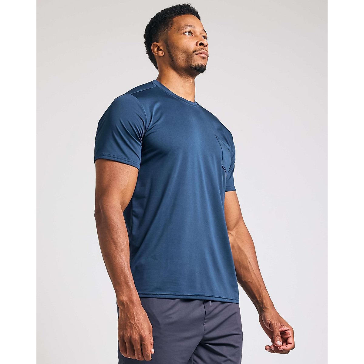 Big and Tall King Size Mens Quick Dry Dri Fit Active Wear Workout Running Training Athletic Performance Short Sleeve Crew Pocket T-Shirt Undershirt Essentials Top Tee ropa Hombre- Set 6, 3XLT