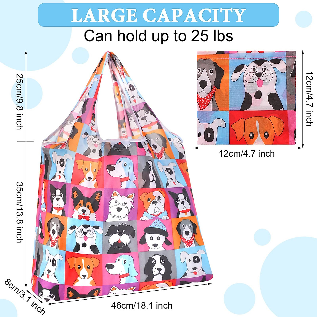 Shappy 25 Pack Reusable Shopping Bags Floral Grocery Bags Foldable Tote Bags Machine Washable Bags for Kitchen Waterproof Lightweight, As Pictures Shown