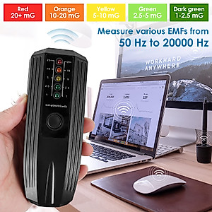 EMF Meter,EMF Reader, High Accuracy Electromagnetic Field Radiation Detector Battery Powered Electric EMF Detector Ghost Hunting Paranormal Equipment Tester for Industrial Construction