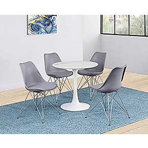 Coaster Furniture Arkell 30-inch Round Pedestal White Dining Table 193041