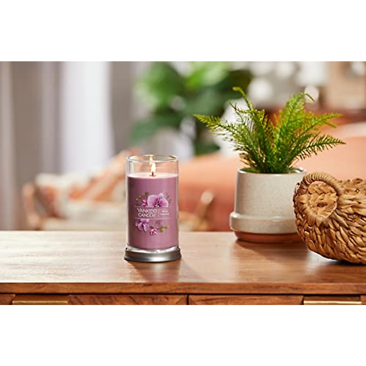 Yankee Candle Wild Orchid Signature Medium Pillar Candle, 14.25oz