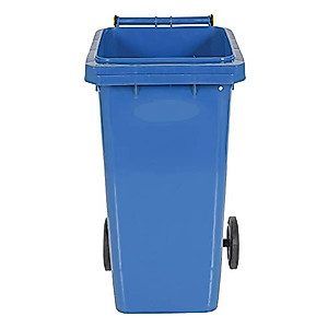 Vestil TH-32-BLU Trash Can, Polyethylene, 18-1/2" Width, 37-1/2" Height, 22" Depth, 32 gallon Capacity, Blue
