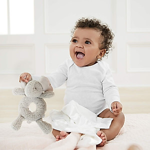 Mud Pie Ring Rattle and Lovey Set (Grey Elephant)