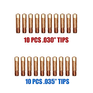 Allyearauto 24 PCS Flux Core Gasless Nozzle Tips Kit, Compatible with Lincoln Magnum 100L & Weld-Pak 100HD 125HD 140HD MIG Welder, MIG Eastwood 135/175, Titanium 140, Lotos 140, Tweco Mini and more.