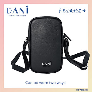 Danielle Nicole DANI Friends Central Perk Logo Boxed Crossbody Bag, Purse for Women, Black