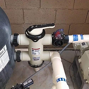 H2 Flow Controls FV-C Control FlowVis 2 x 2.5in. Complete Pool Flow Meter and Check Valve Black