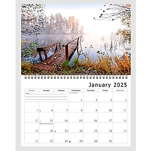 2025 Spiral-bound Wall Calendar (The Great Outdoors) - 12 Months Desktop/Wall Calendar/Planner