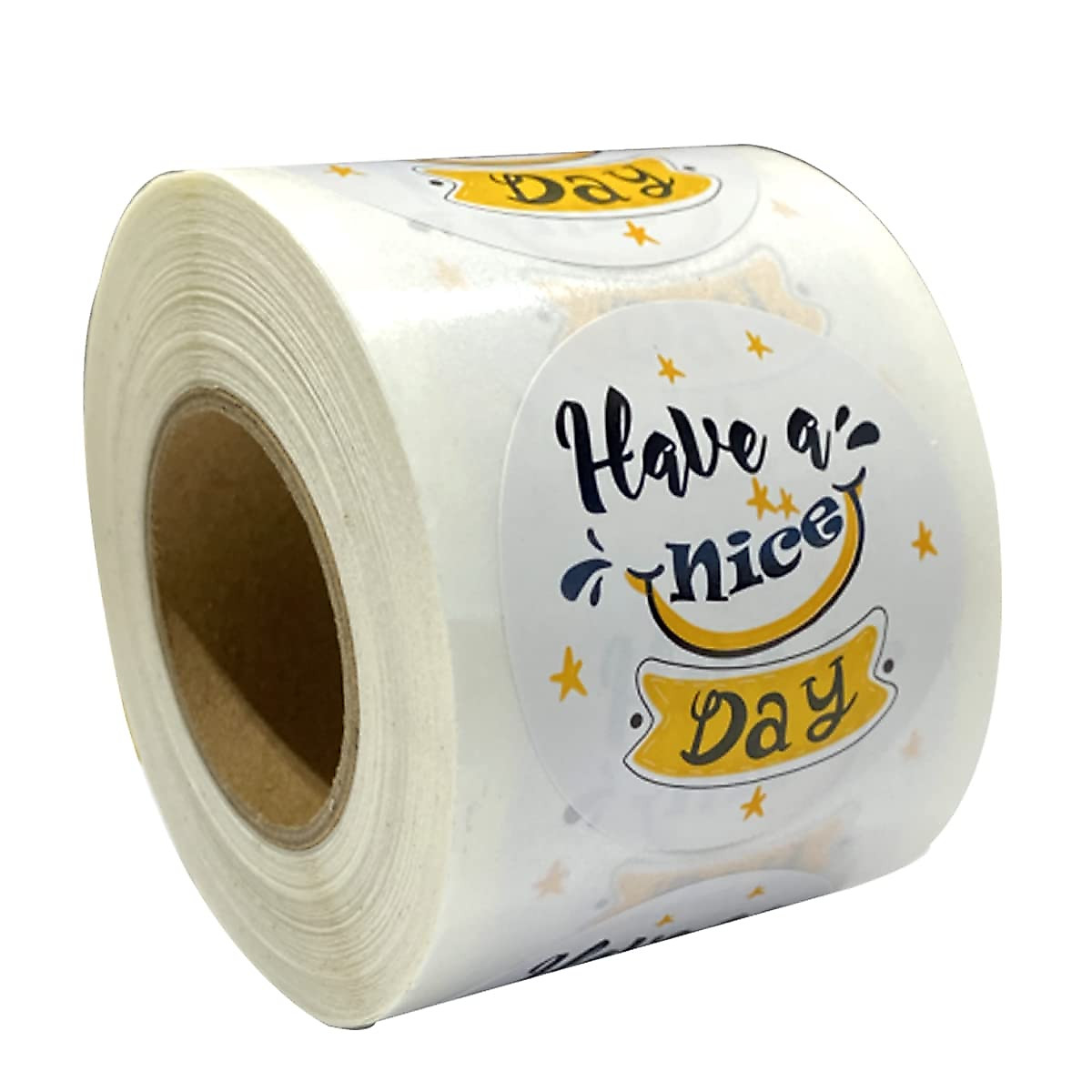 2 Inch Have a Nice Day Stickers,Decorative Business ,Envelope Sealing,Thank You Adhesive Packaging Labels for Tool Boxes,Laptops,500 Pcs Per Roll