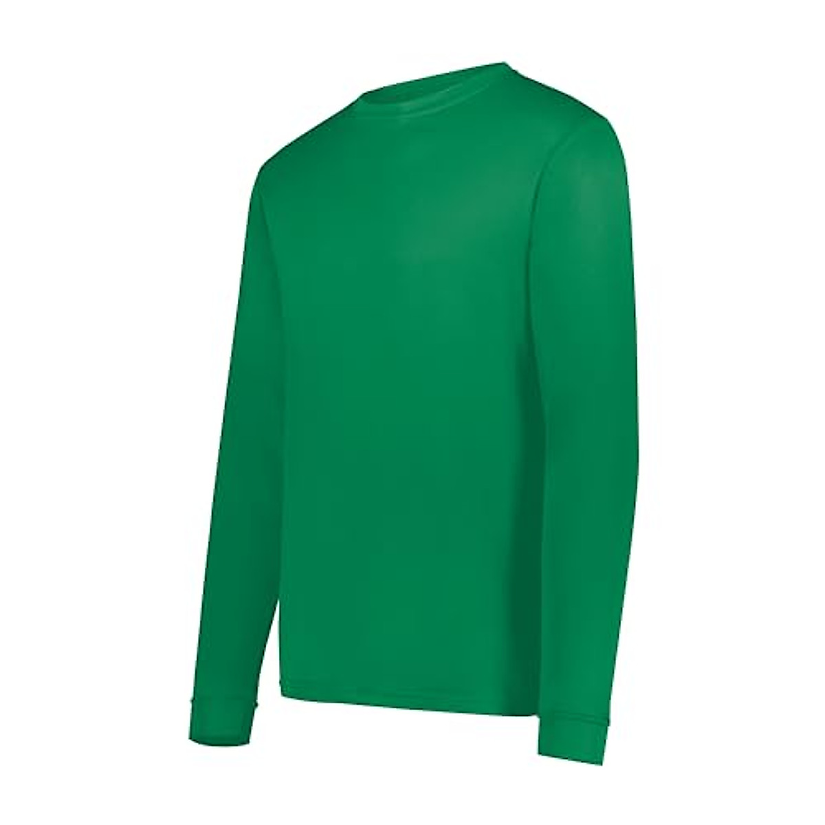 Augusta Sportswear Wicking Long Sleeve Sun Protection Athletic Shirt for Running, Hiking, Fishing, and Outdoor Activities, Kelly, Medium