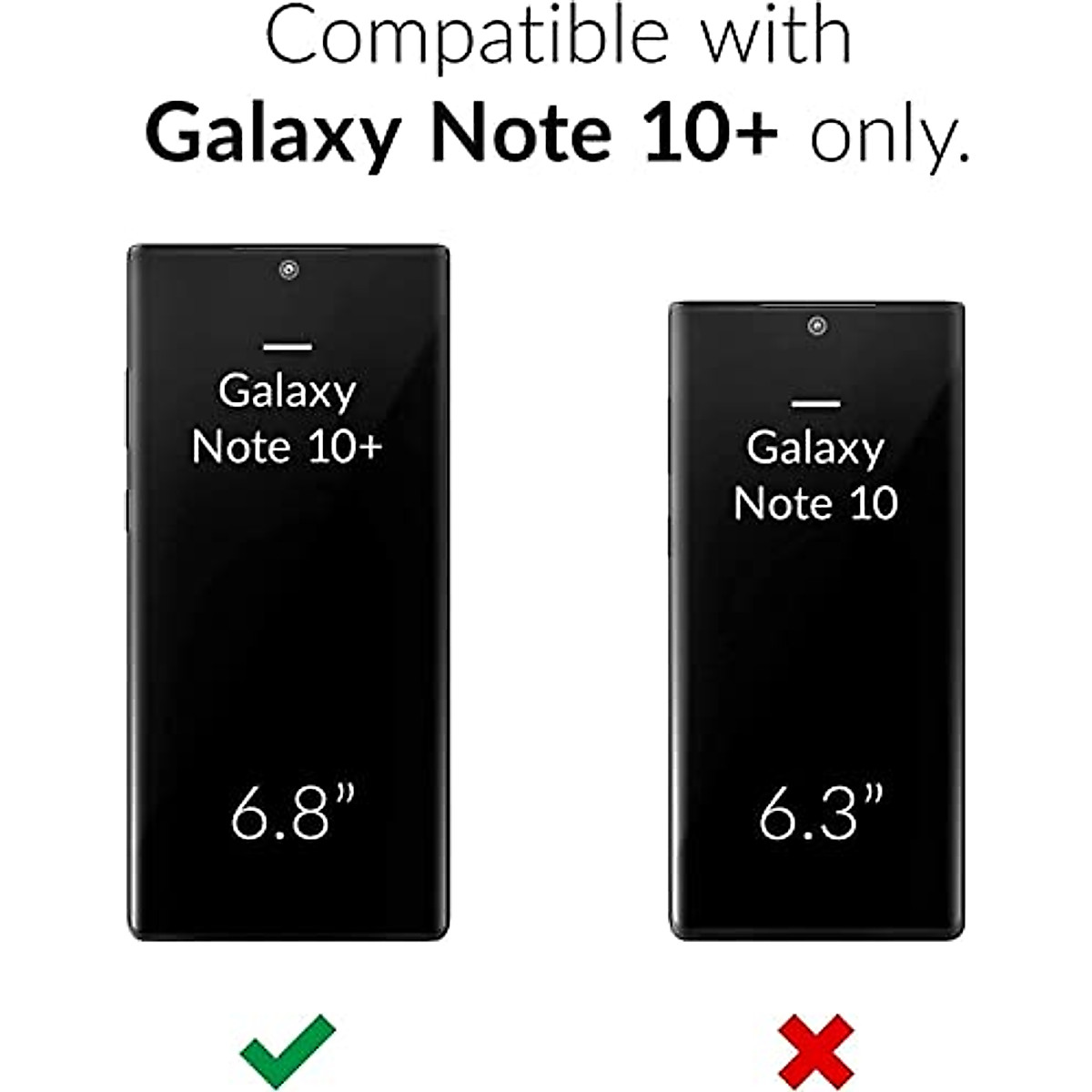 NGB Supremacy for Samsung Galaxy Note 10 Plus/Note 10 Plus 5G Case with Screen Protector (Maximum Coverage, Flexible TPU), Ring Holder/Wrist Strap, Glitter Liquid Cute Case (Clear Gem)