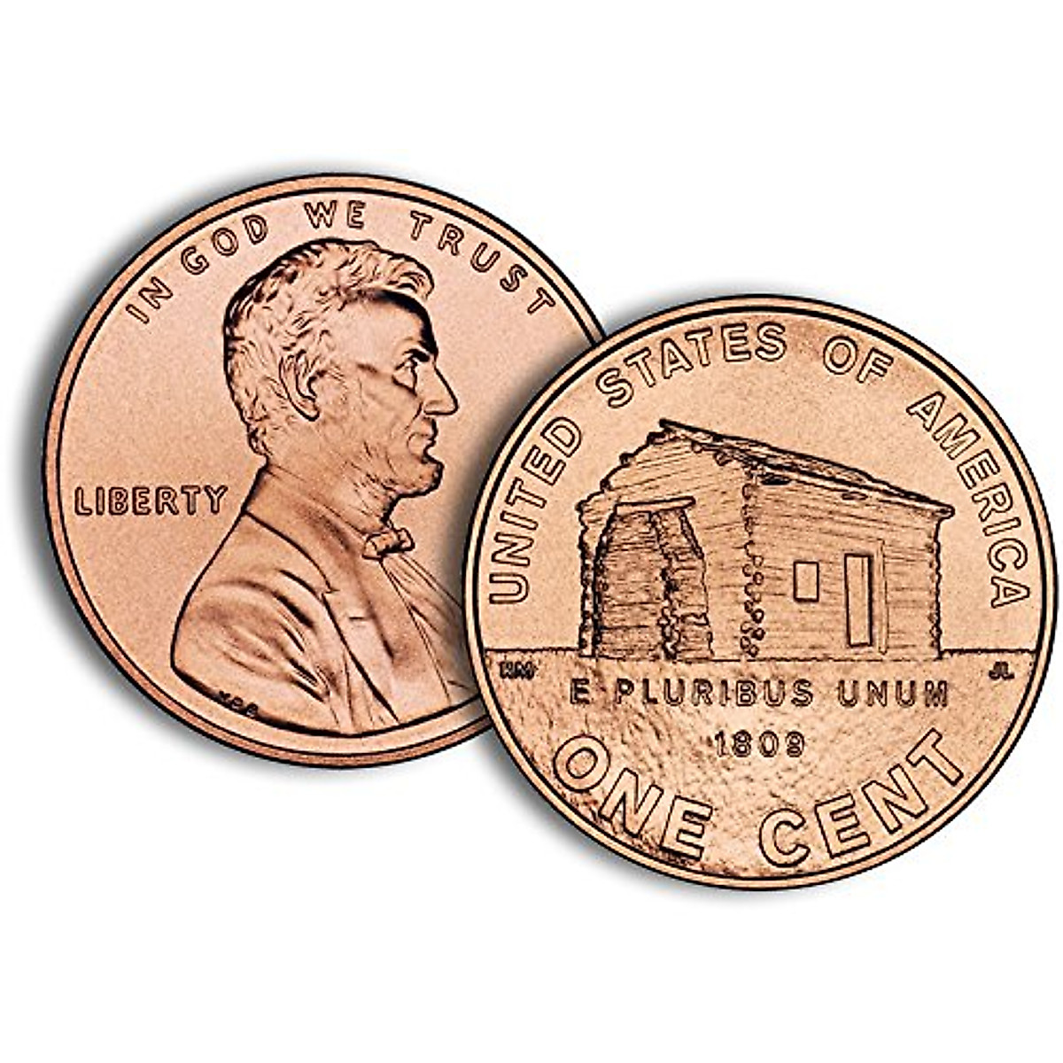 2009 P, D 2 Bankrolls of 50 - Log Cabin Lincoln Anniversary Cent Uncirculated