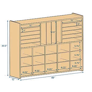 Children’s Factory Value Line Kids Classroom Organizer, Multi-Section Classroom Organization for Kids and Toddlers
